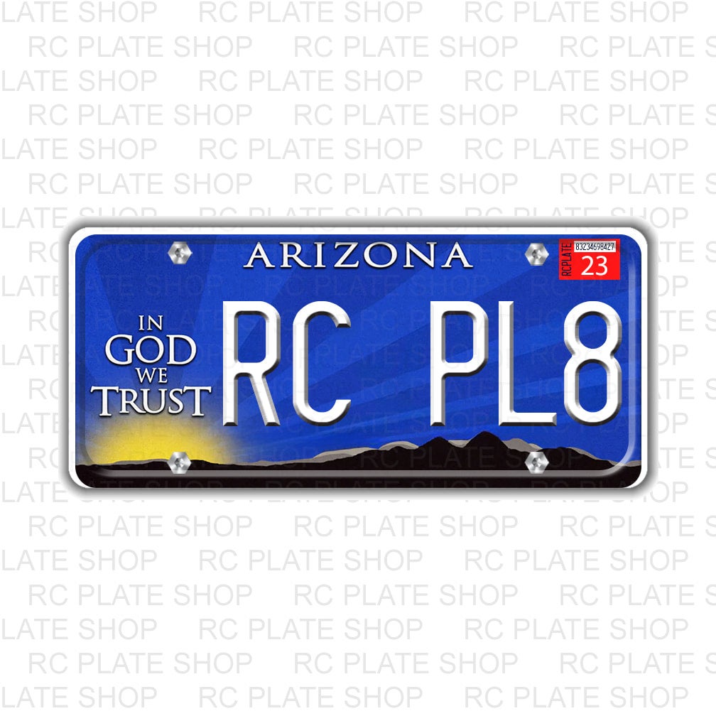 Arizona RC License Plate | RC PLATE SHOP