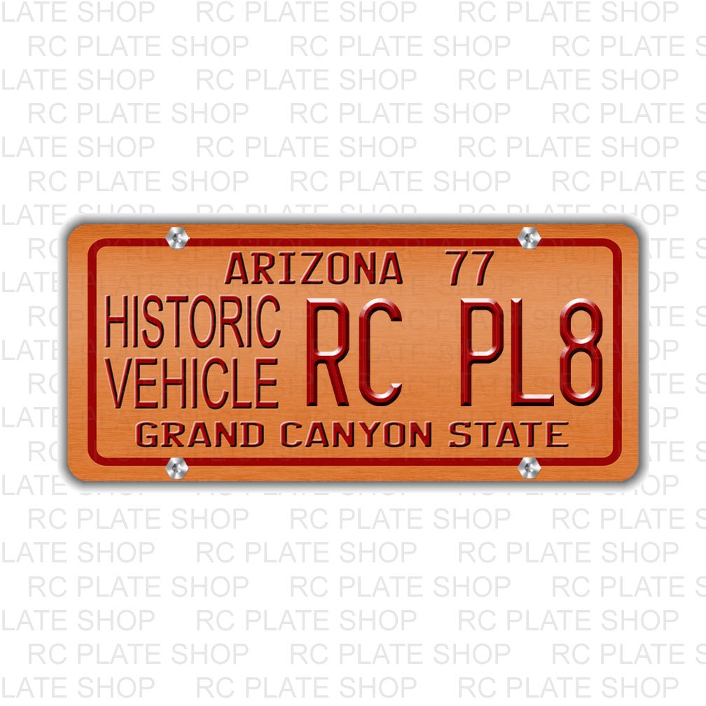 Arizona RC License Plate | RC PLATE SHOP