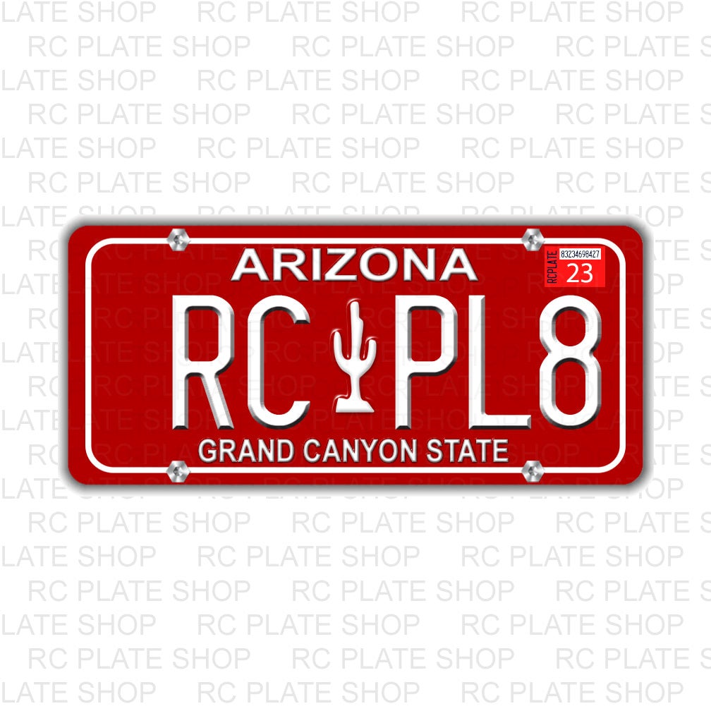 Arizona RC License Plate | RC PLATE SHOP