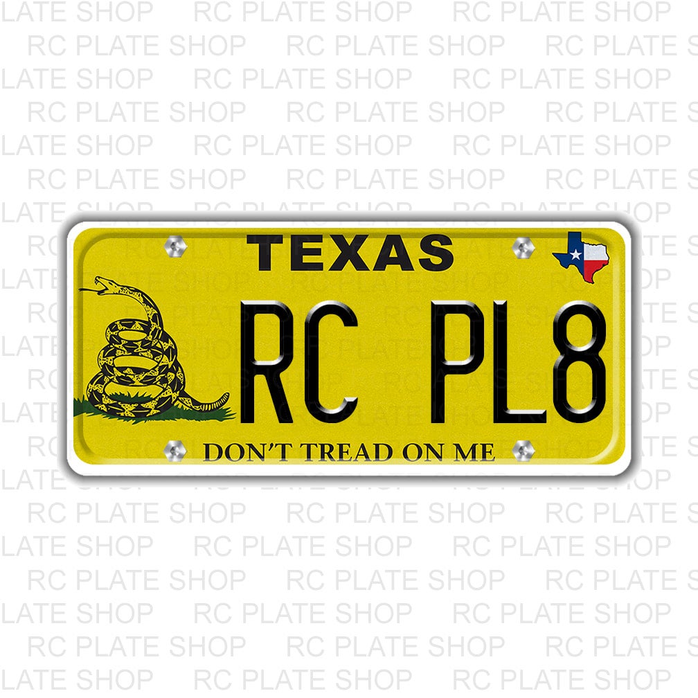 Texas RC License Plate | RC PLATE SHOP
