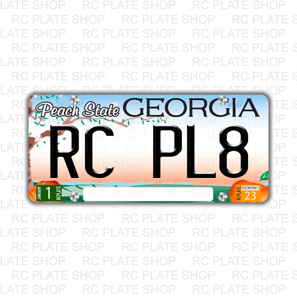 Georgia RC License Plate | RC PLATE SHOP