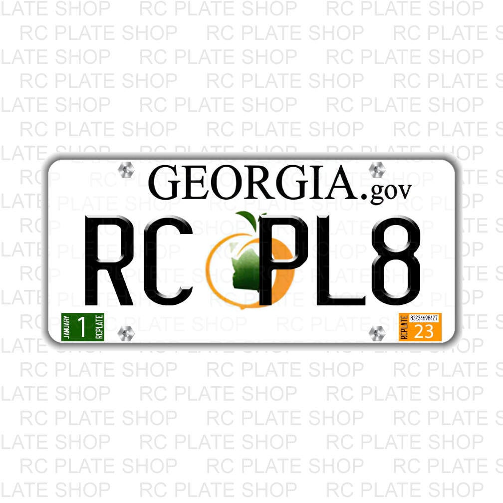 Georgia RC License Plate | RC PLATE SHOP