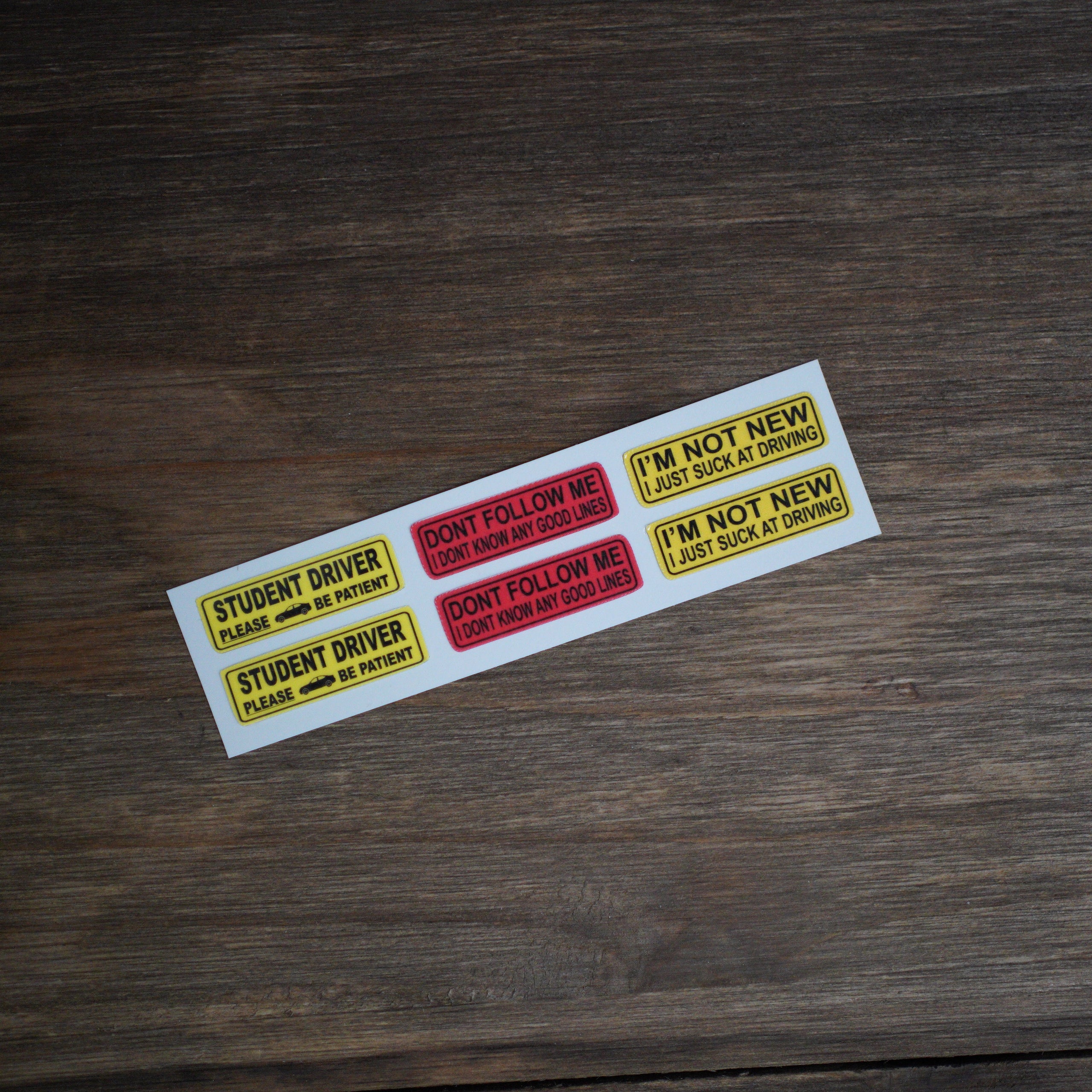 New & Bad Driver 1/10 bumper sticker | RC PLATE SHOP