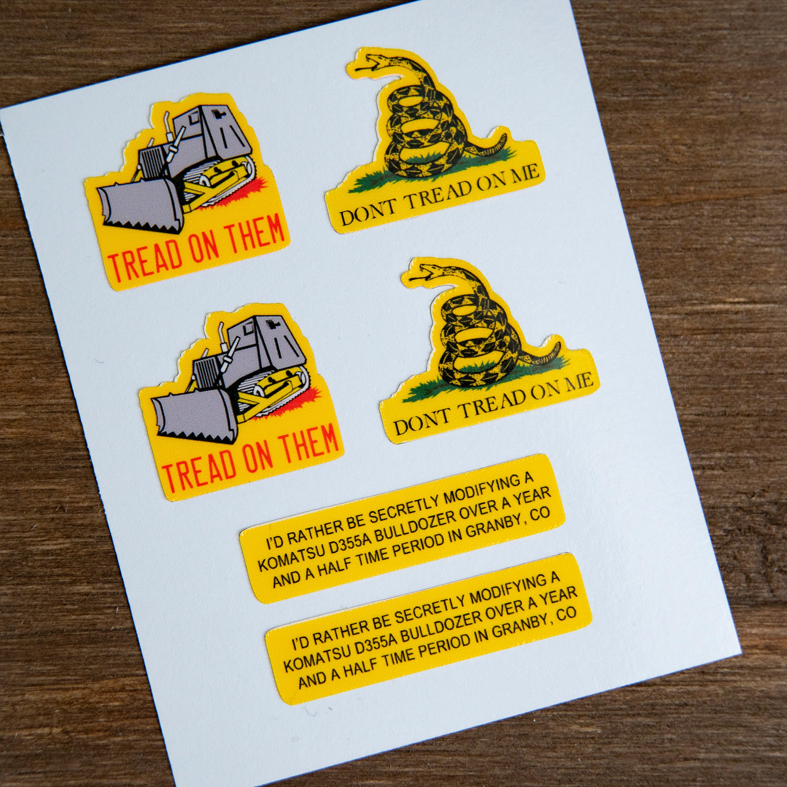 Don't Tread - Dozer 1/10 stickers | RC PLATE SHOP