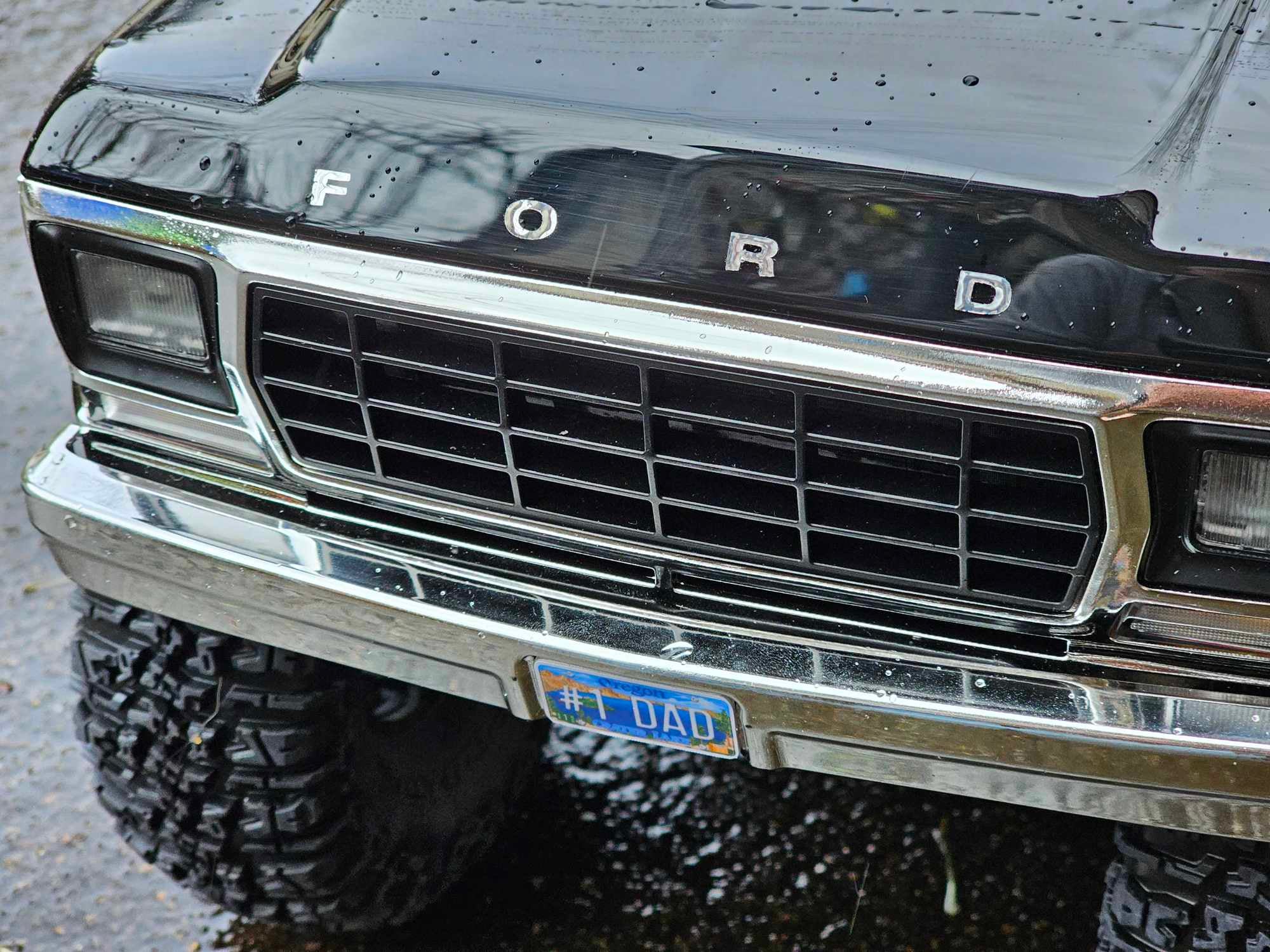 1/10 scale Chrome Hood Logo | RC PLATE SHOP