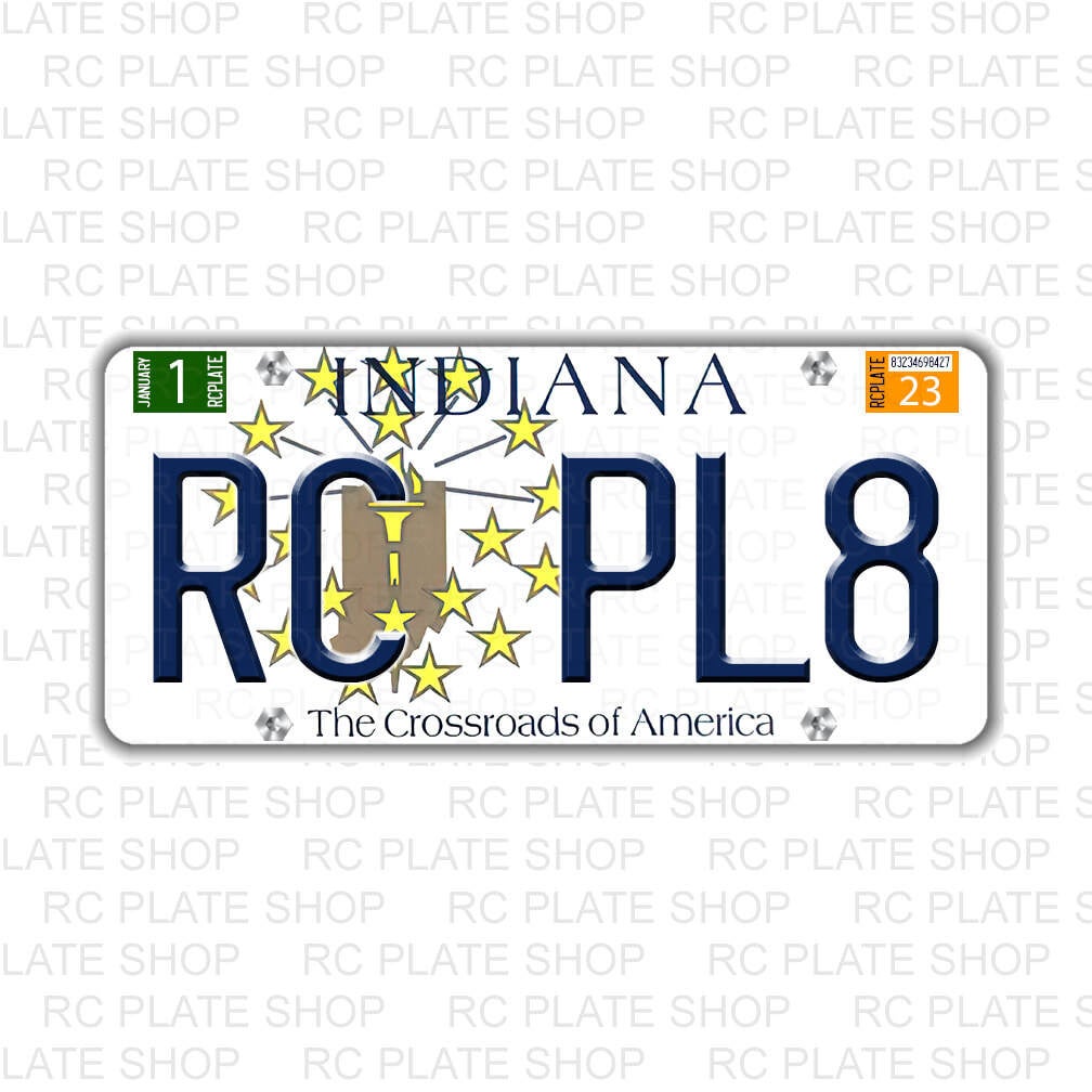 Indiana RC License Plate | RC PLATE SHOP