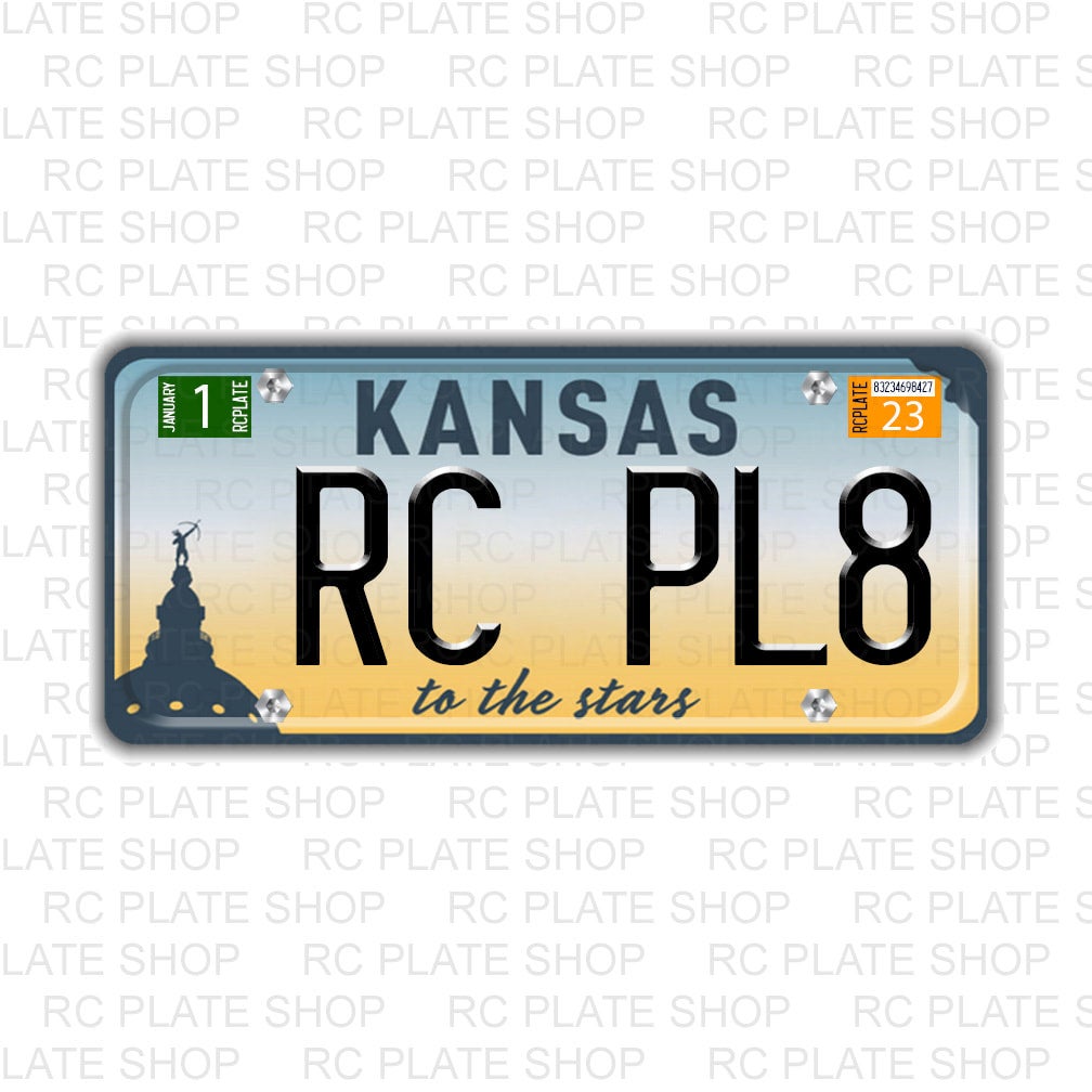Kansas RC License Plate | RC PLATE SHOP