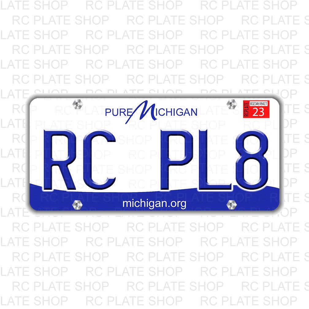 Michigan RC License Plate | RC PLATE SHOP
