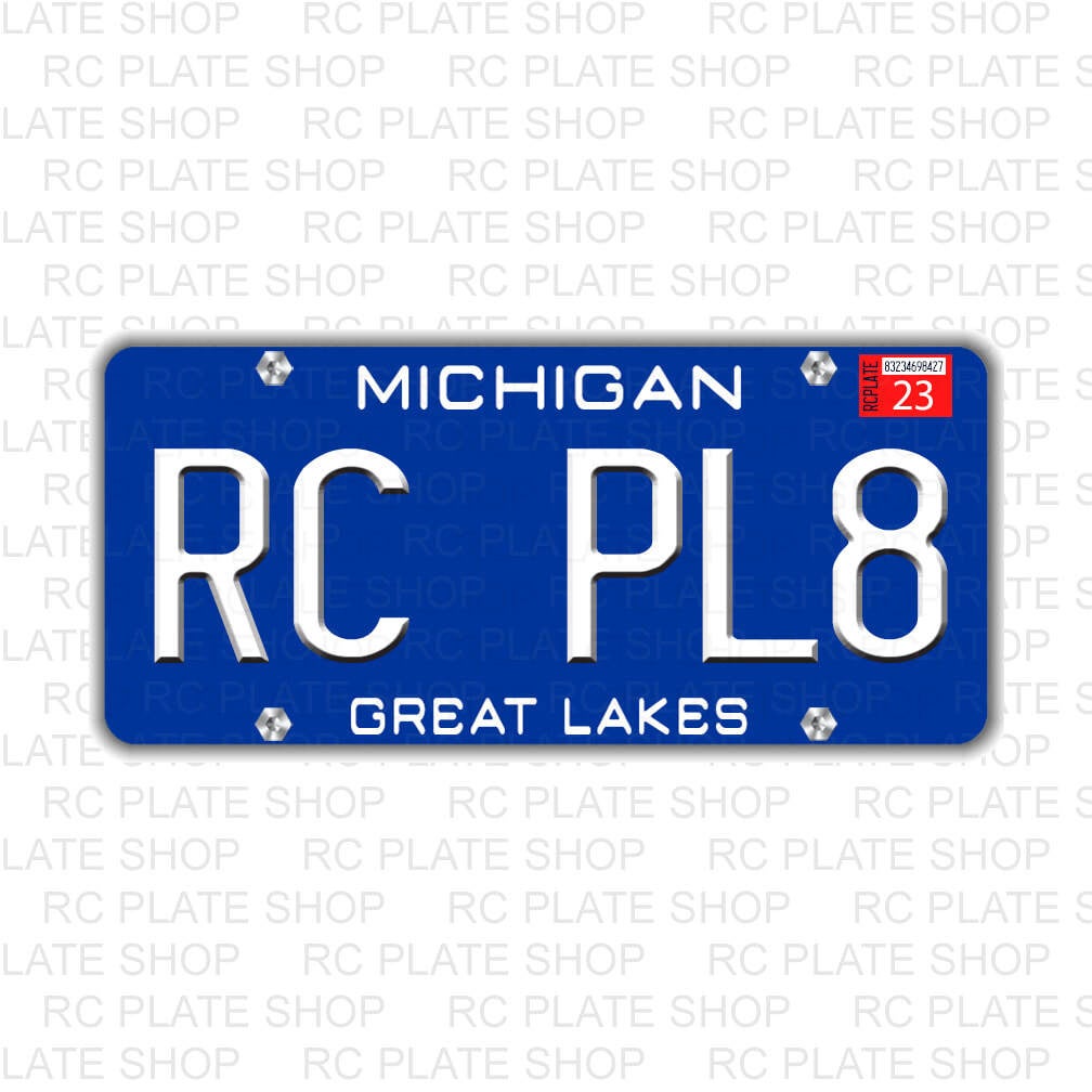 Michigan RC License Plate | RC PLATE SHOP