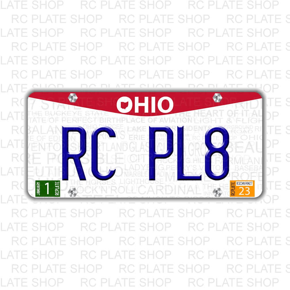 Ohio RC License Plate | RC PLATE SHOP