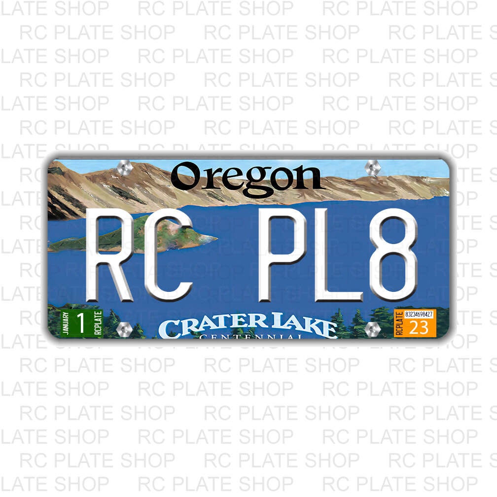 Oregon RC License Plate | RC PLATE SHOP