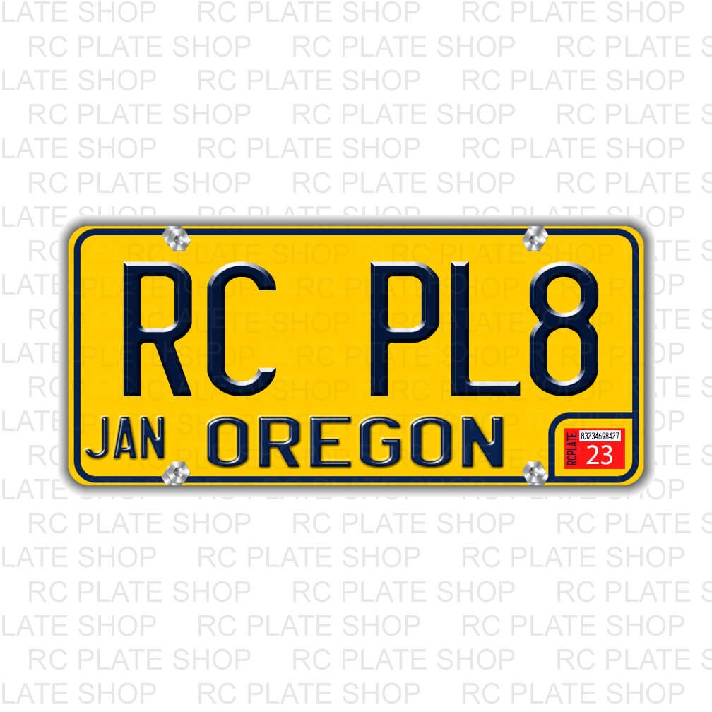 Oregon RC License Plate | RC PLATE SHOP