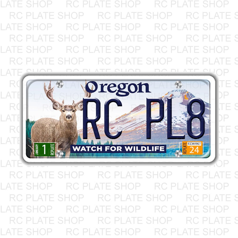 Oregon RC License Plate | RC PLATE SHOP