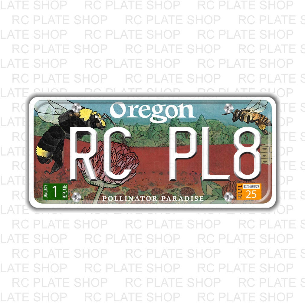 Oregon RC License Plate | RC PLATE SHOP