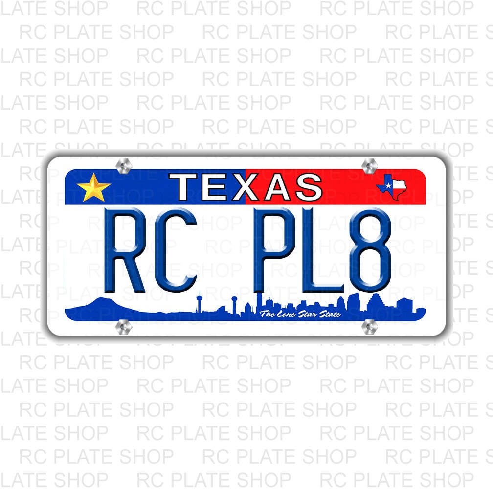 Texas RC License Plate | RC PLATE SHOP