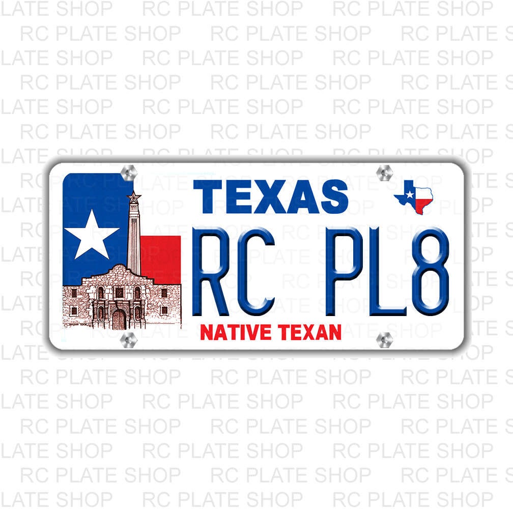 Texas RC License Plate | RC PLATE SHOP