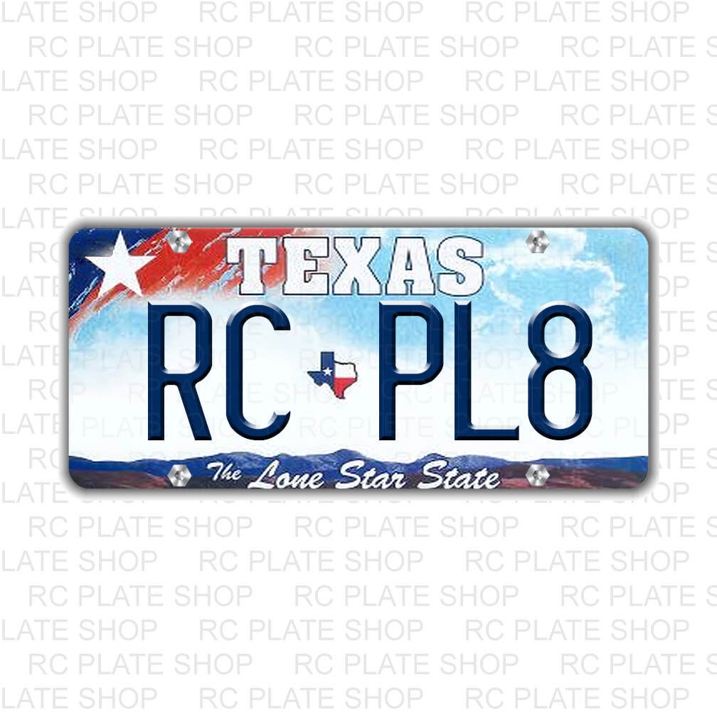 Texas RC License Plate | RC PLATE SHOP