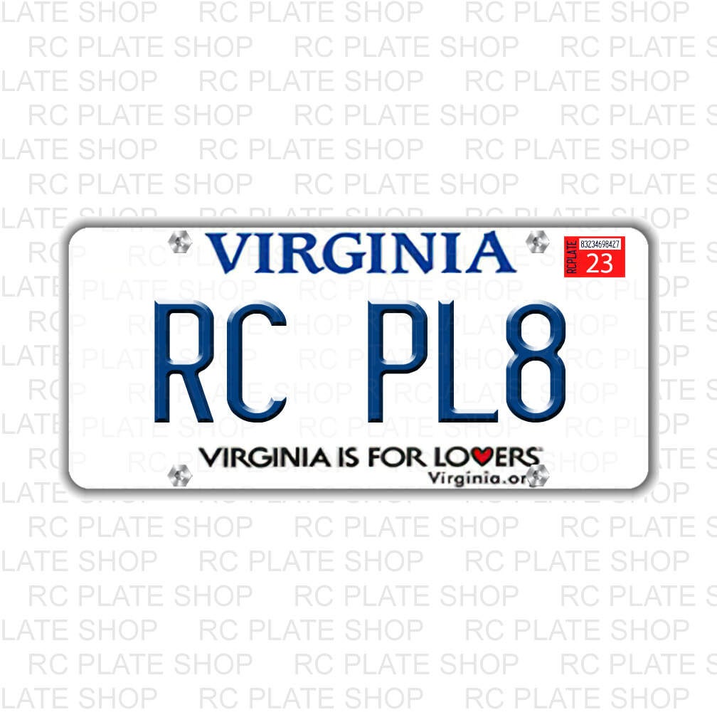 Virginia RC License Plate | RC PLATE SHOP