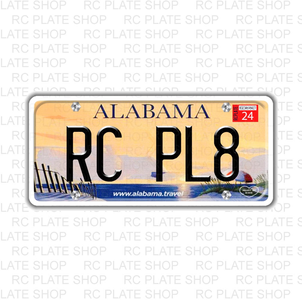Alabama RC License Plate | RC PLATE SHOP