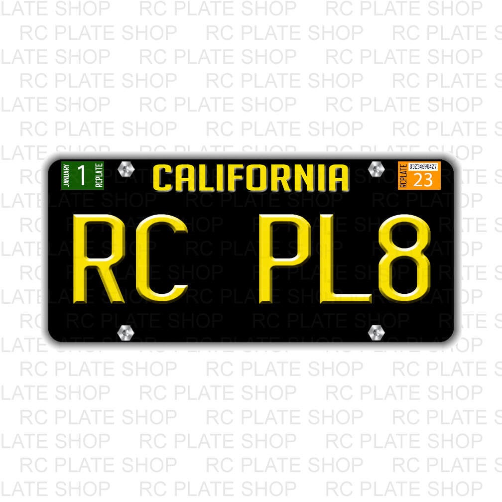 California RC License Plate | RC PLATE SHOP