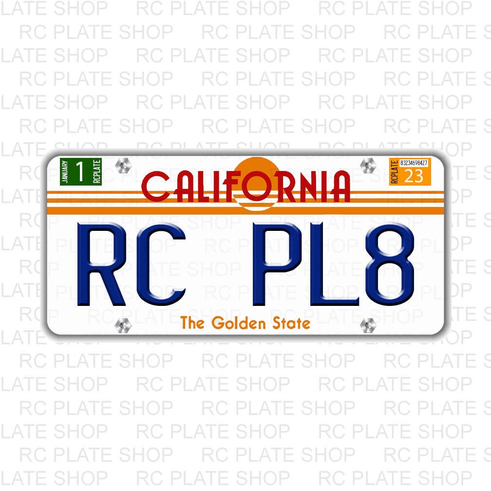 California RC License Plate | RC PLATE SHOP