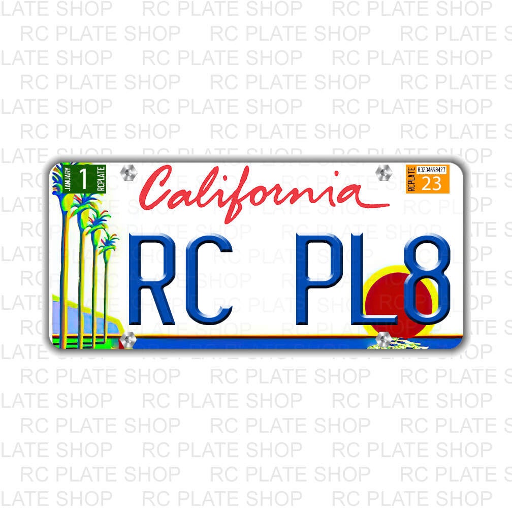 California RC License Plate | RC PLATE SHOP