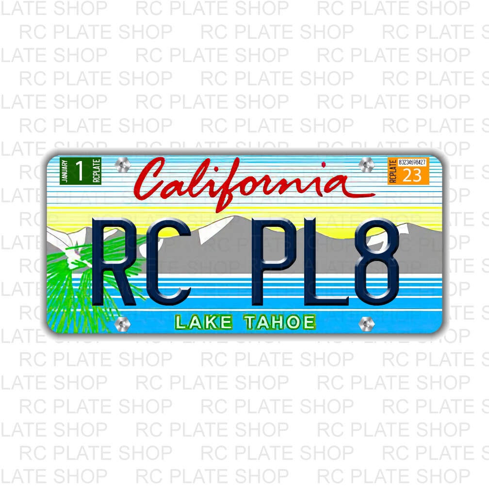 California RC License Plate | RC PLATE SHOP