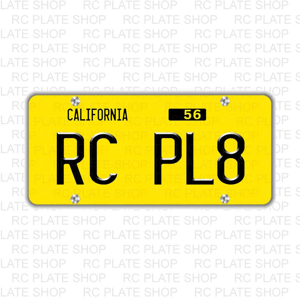 California RC License Plate | RC PLATE SHOP
