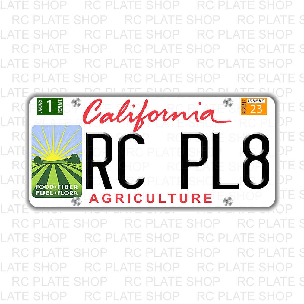 California RC License Plate | RC PLATE SHOP