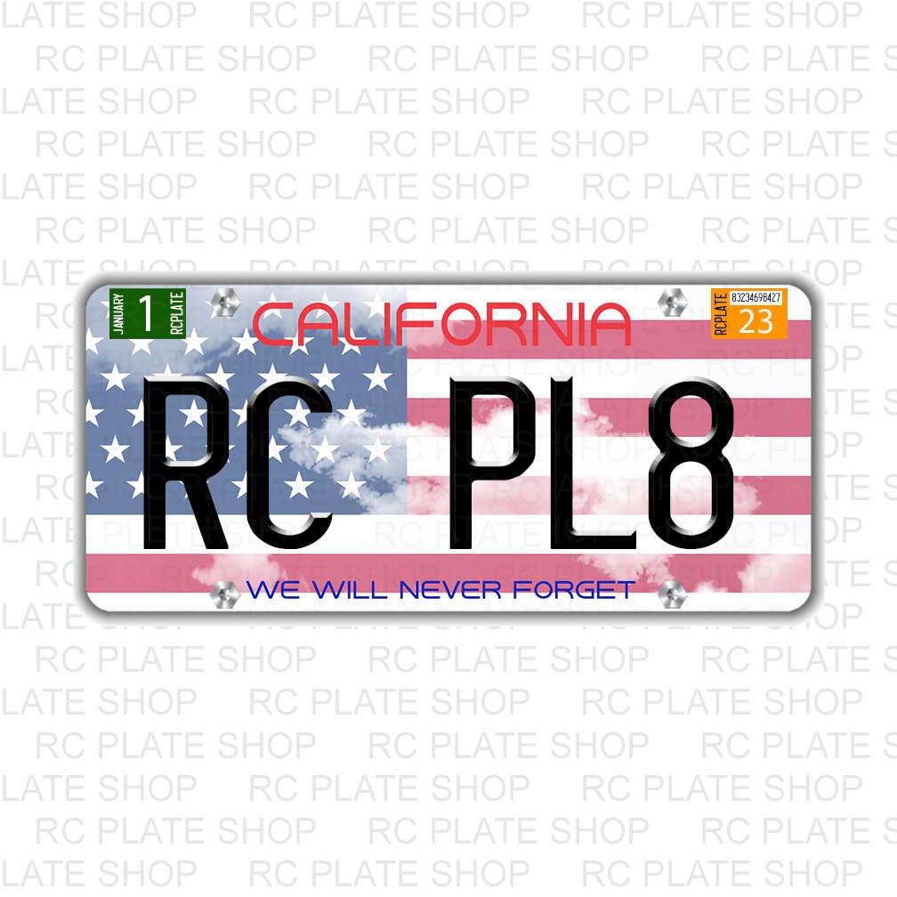 California RC License Plate | RC PLATE SHOP