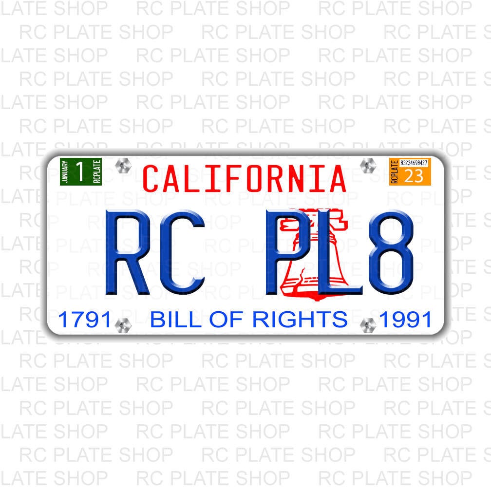 California RC License Plate | RC PLATE SHOP