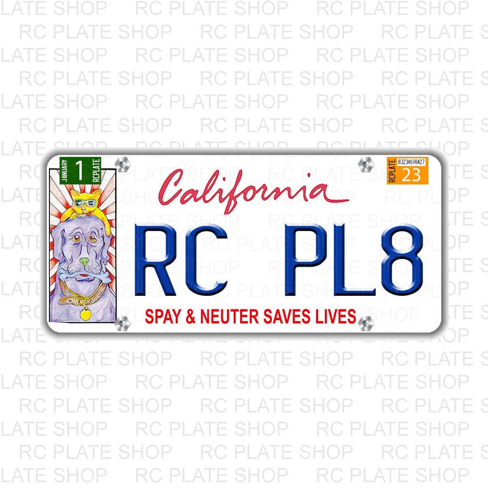 California RC License Plate | RC PLATE SHOP