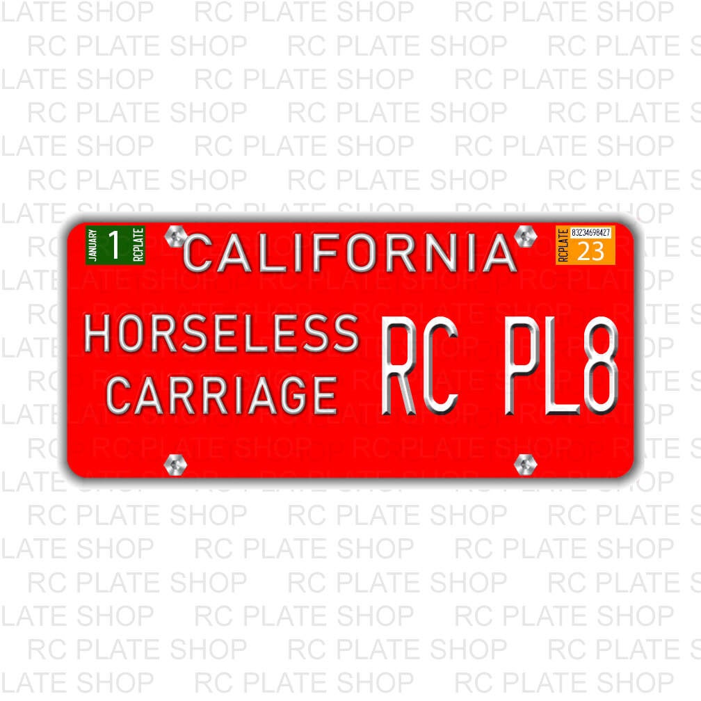 California RC License Plate | RC PLATE SHOP