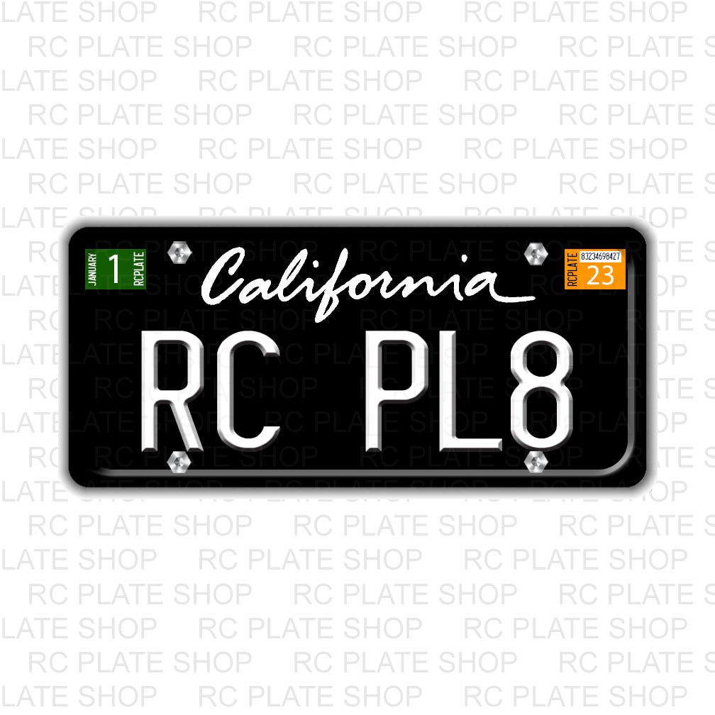 California RC License Plate | RC PLATE SHOP