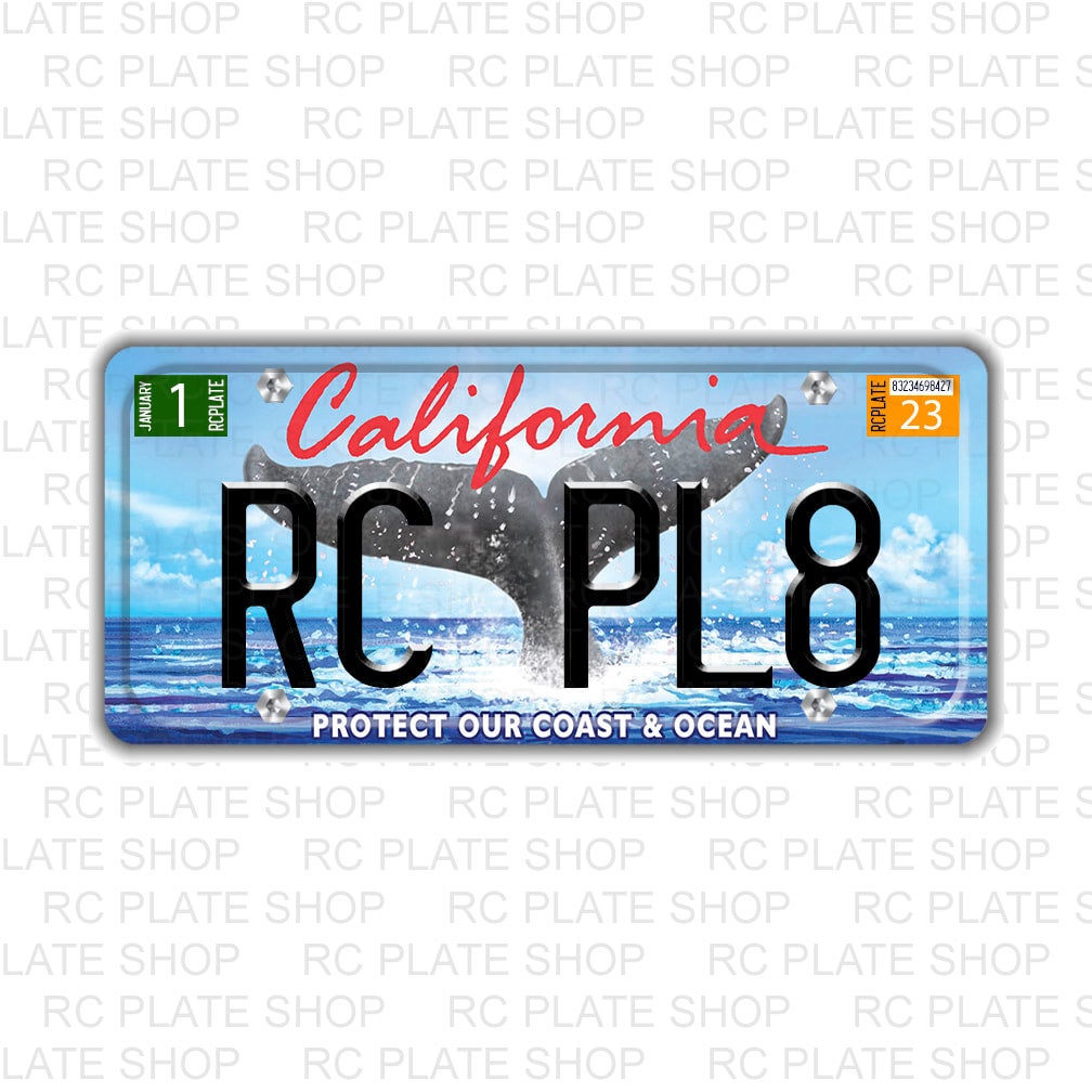 California RC License Plate | RC PLATE SHOP