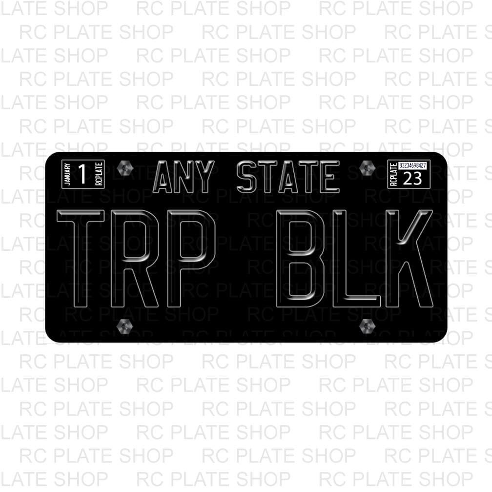 Triple Black Plate | RC PLATE SHOP